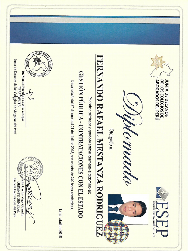 Diplomado Gestion Publica y Contrataciones | PDF