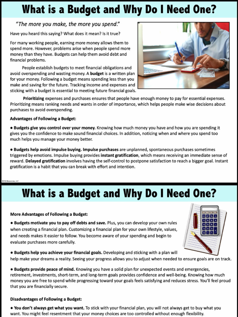 Financial Literacy - Understanding Basic Budgeting | PDF