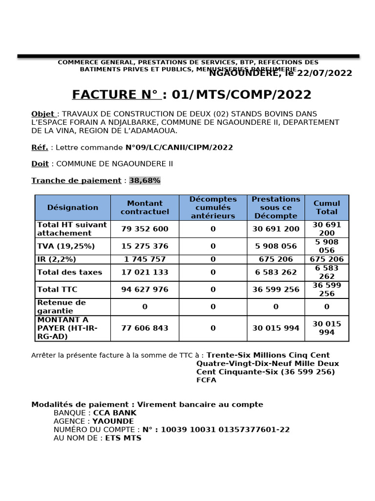Ets MTS Stands Bovins 1 | PDF