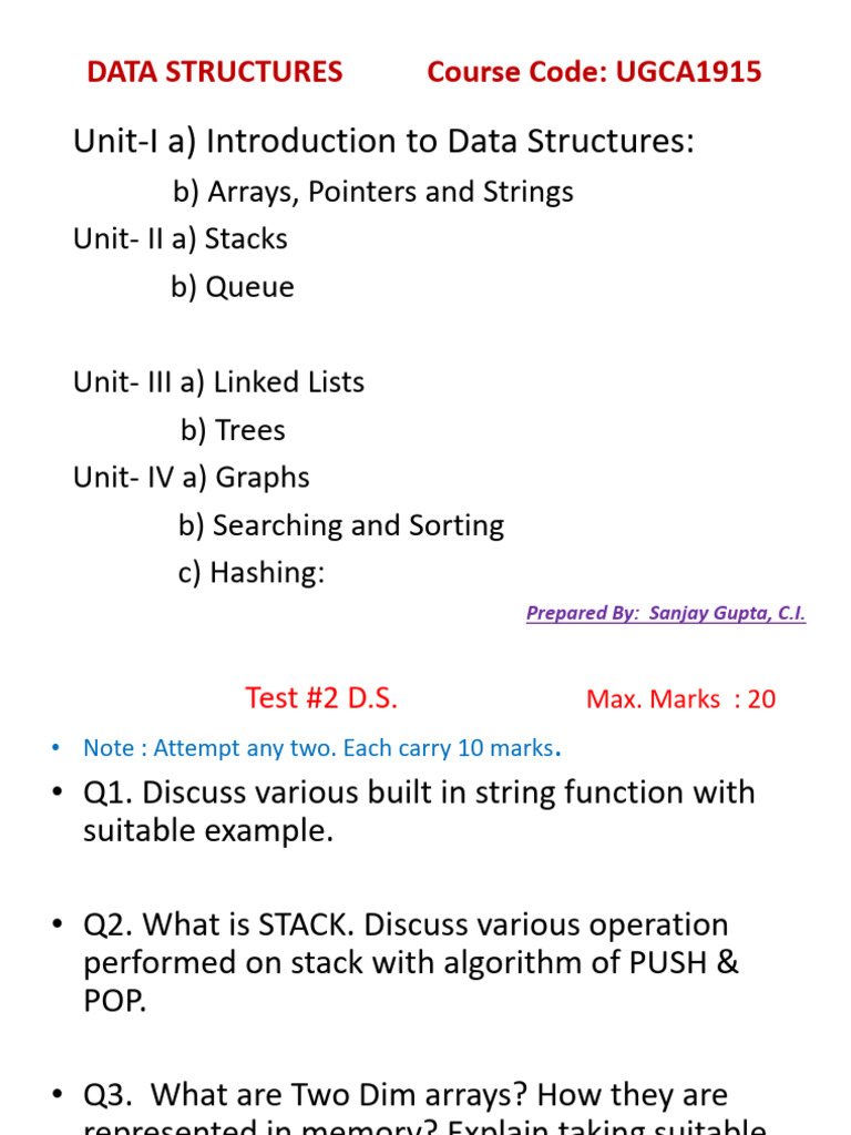 Data Structures - SG - New4 | PDF