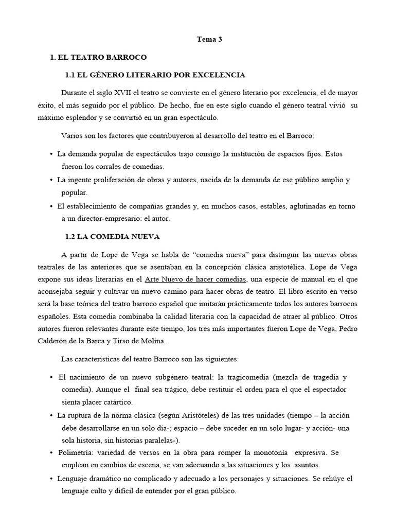 Teatro Barroco | PDF
