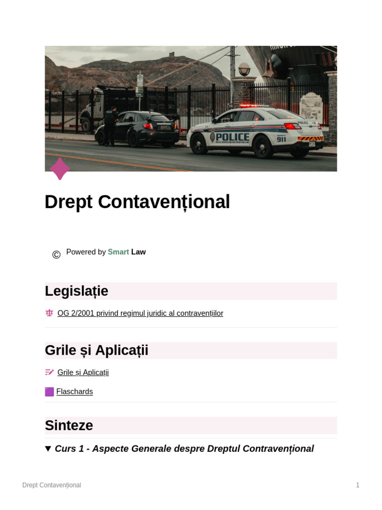 Drept Contraventional SMART LAW | PDF