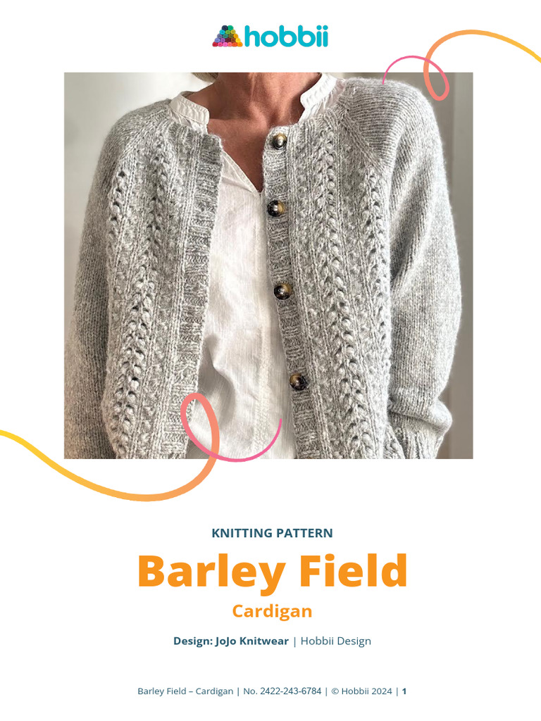 Barley Field Cardigan Us | PDF | Knitting | Teaching Methods & Materials