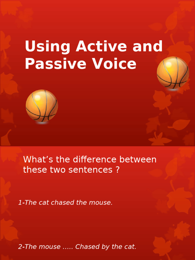 Powerpoint Active Passive Voice | PDF
