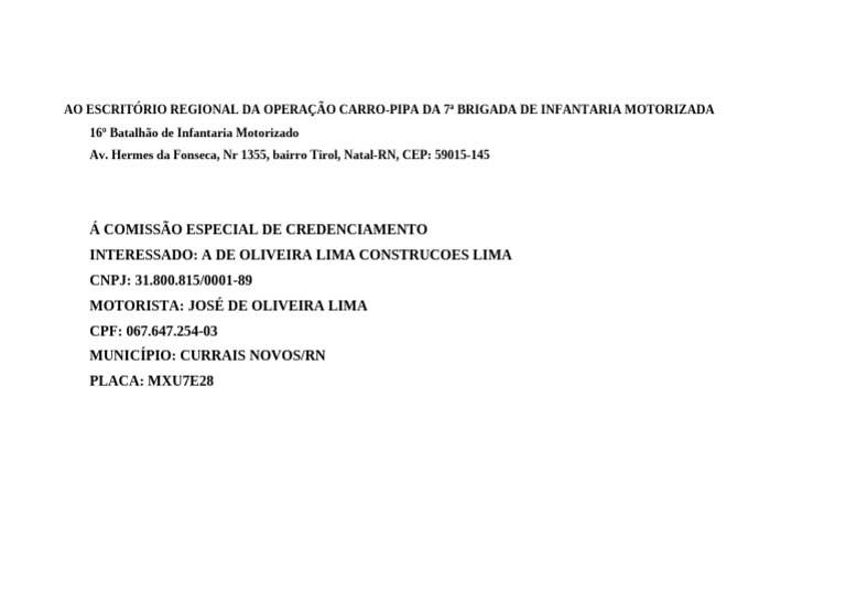 Envelope Operação Pipa 16º | PDF