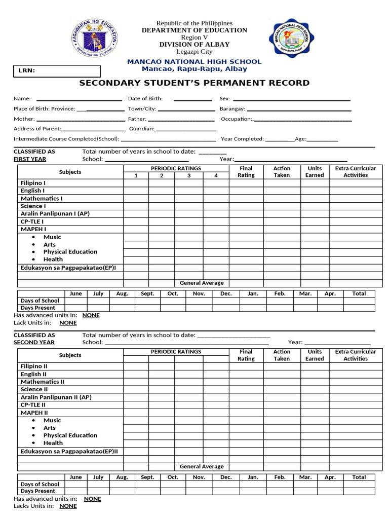 Form 137 blank | PDF