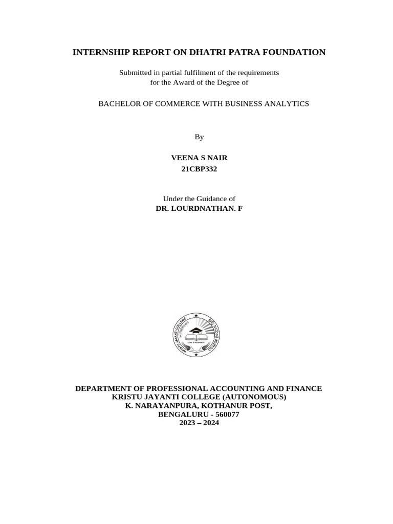 Final Internship Front Sheets 2023[1] | PDF