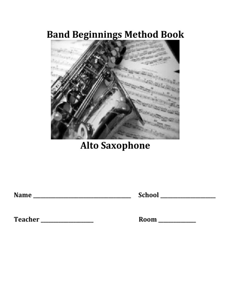 Band Beginnings- Alto Sax Book | PDF