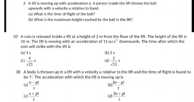 lift problem | PDF