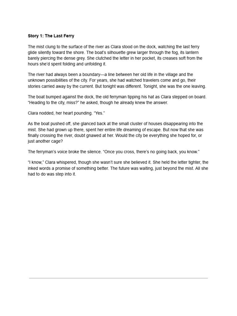 Three Stories by ChatGpt - Part 1 | PDF