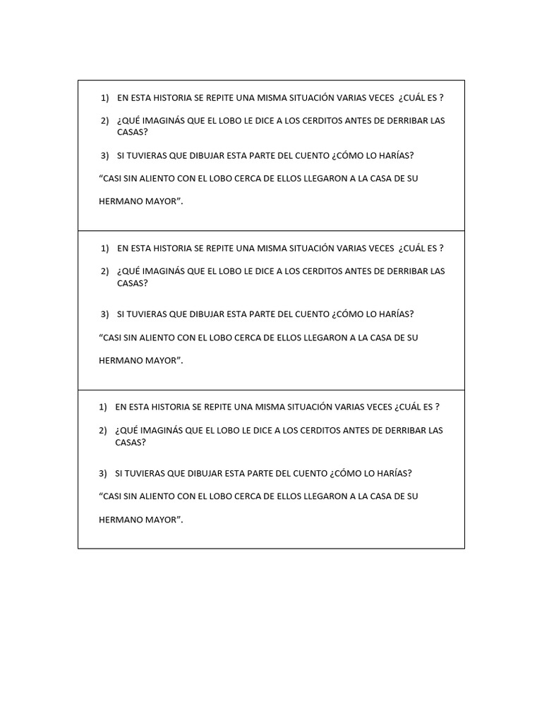 El Lobo Y Los 3 Cerditos Pdf