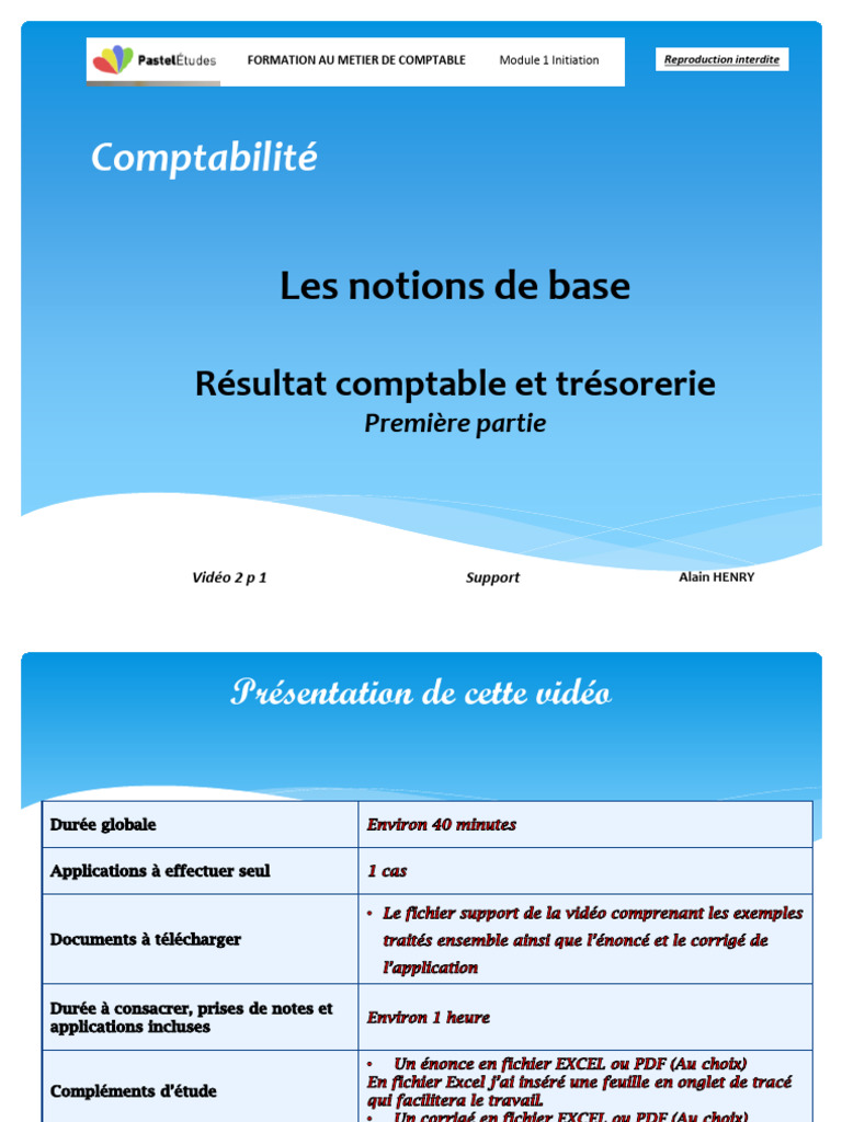 1 Compta m1 v2 Notions de Base p1 Support | PDF