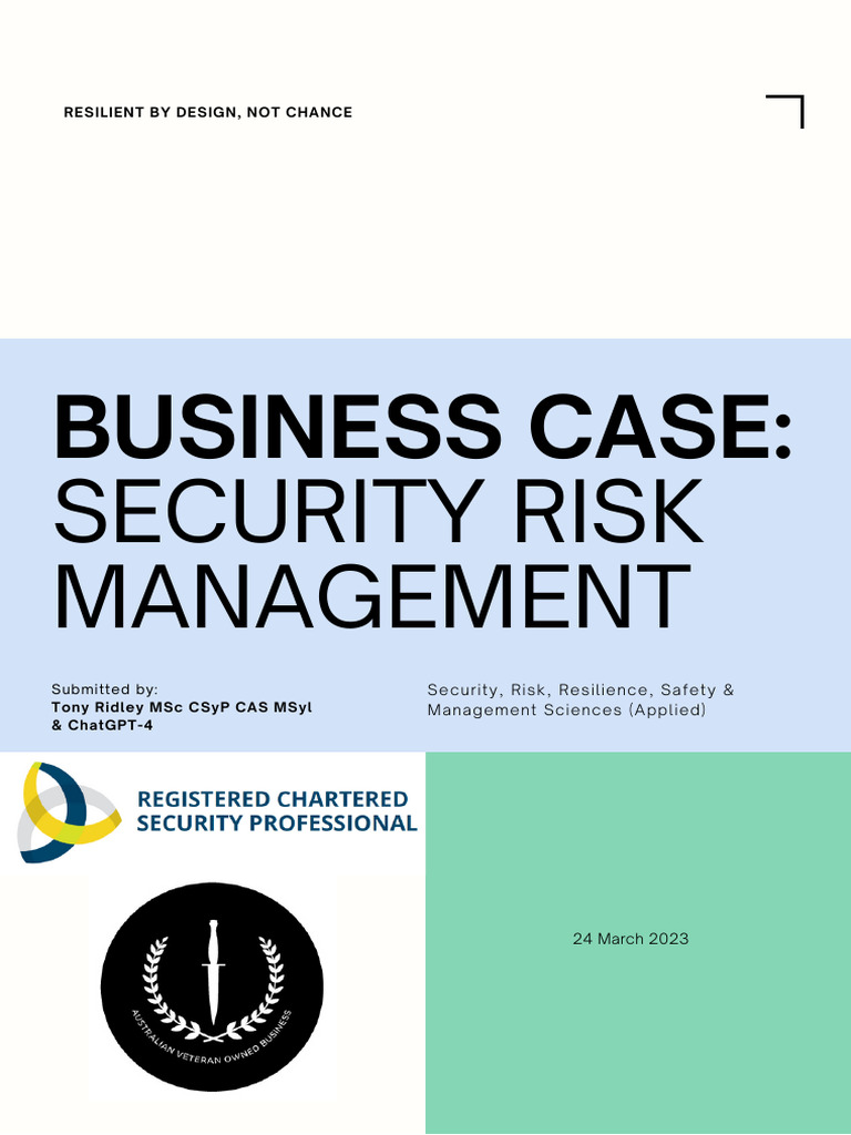 Security Risk Management - Business Case | PDF | Risk Management ...