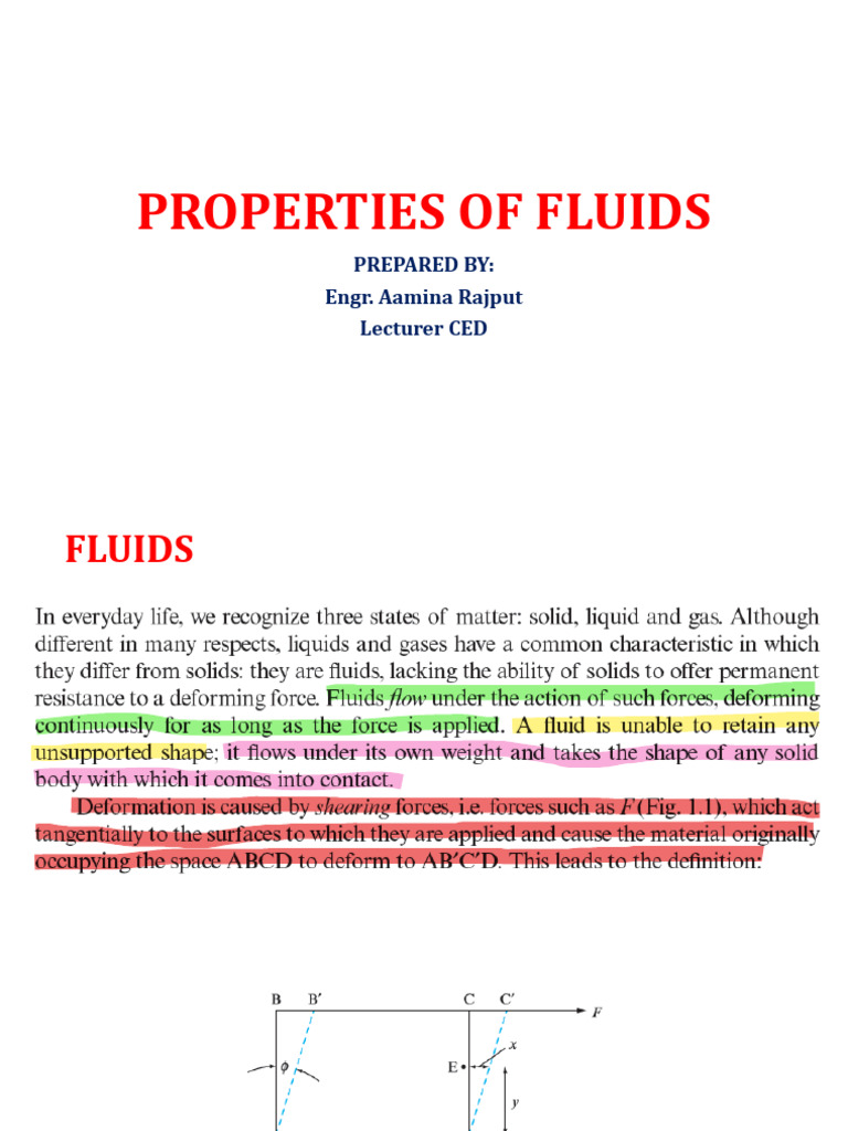 Lec-2 Properties of Fluids Part A Numericals | PDF