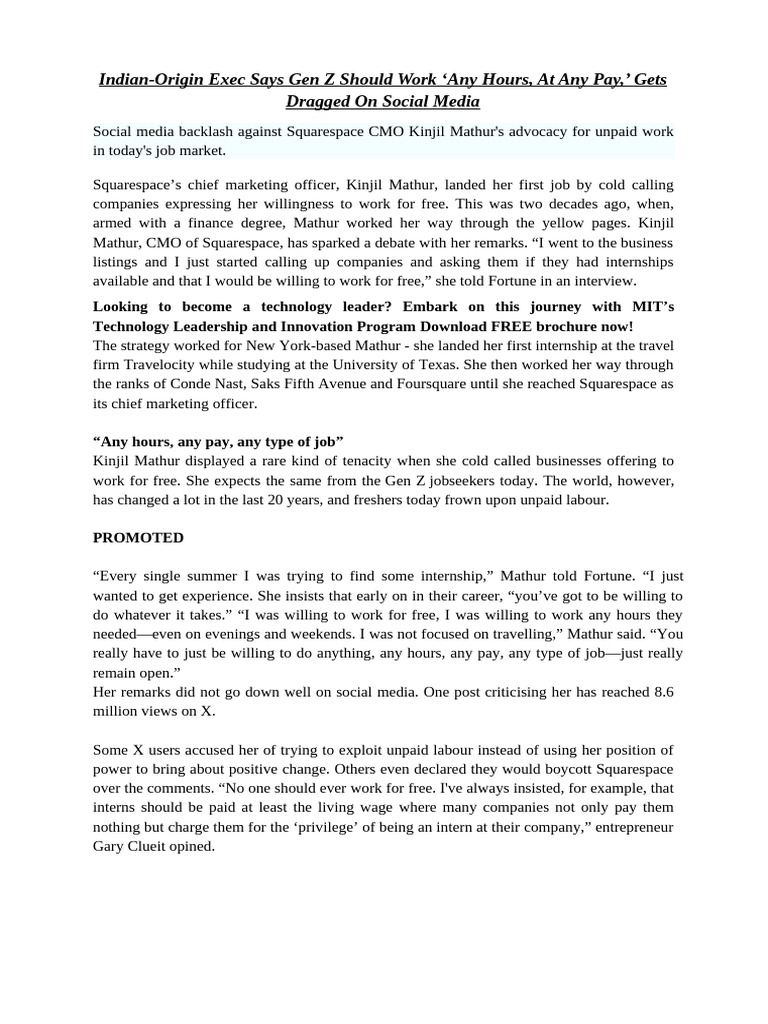 1 Page Gen Z Pay | PDF