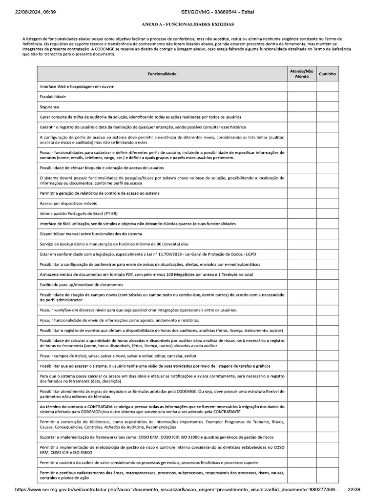 Check List Prova de Conceito | PDF