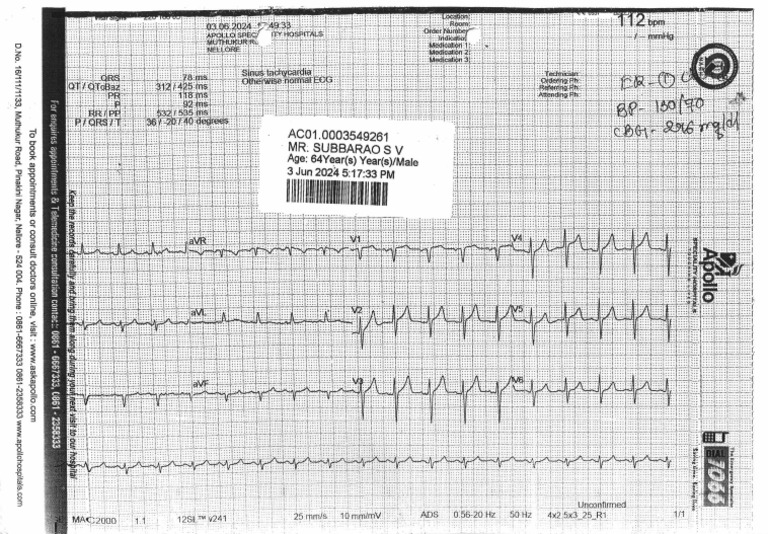 Monitoring Vital Chart | PDF