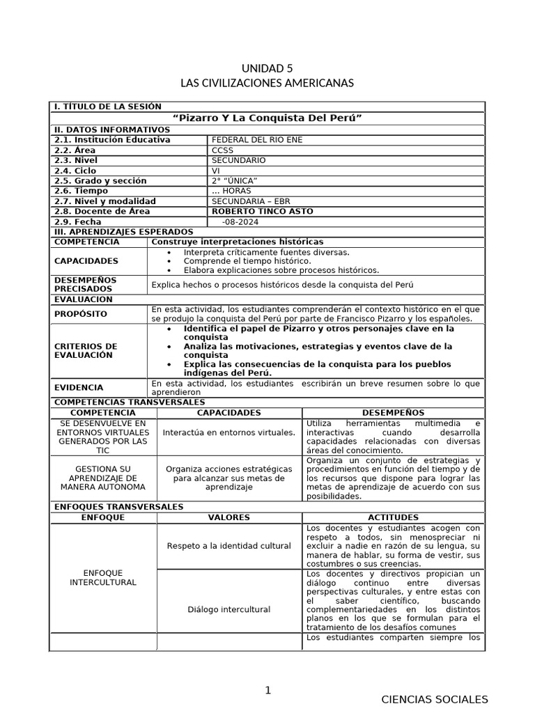 2º SESIONES SEM 3 UNI 5 - CCSS 2024 | PDF