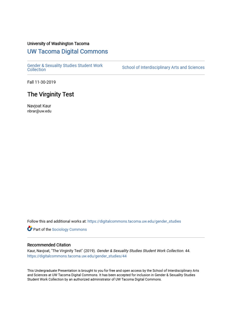 The Virginity Test | PDF