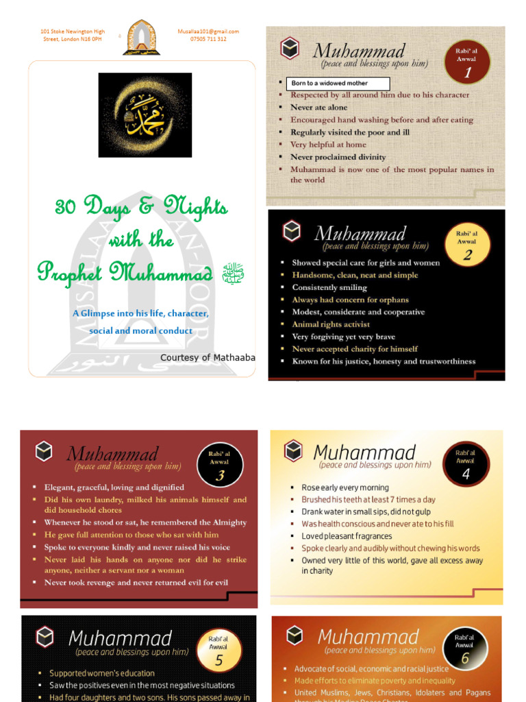 30 Days & Nights With The Prophet Muhammad (Saw) - A Glimpse Into His ...