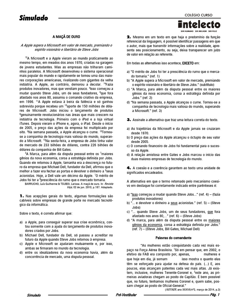Simulado Uerj-1 | PDF
