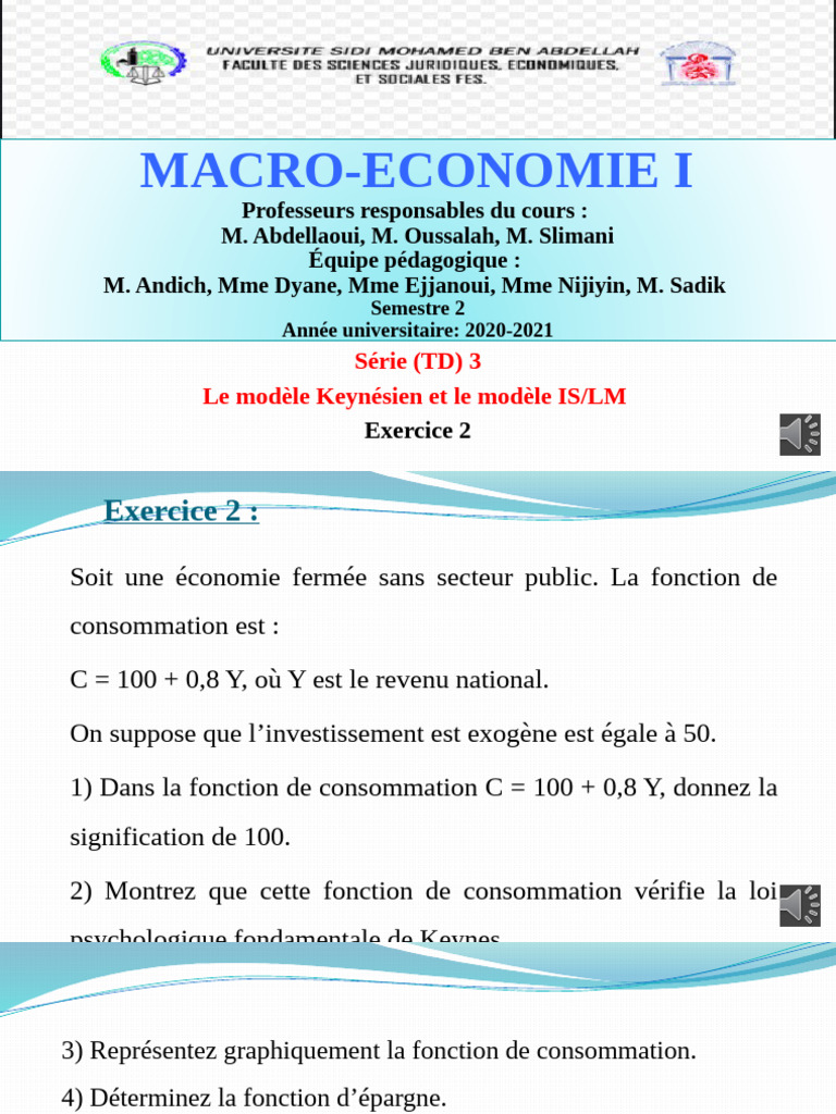 Travaux Dirigés - Série 3 Corrigé 4 (Exercice 2) | PDF