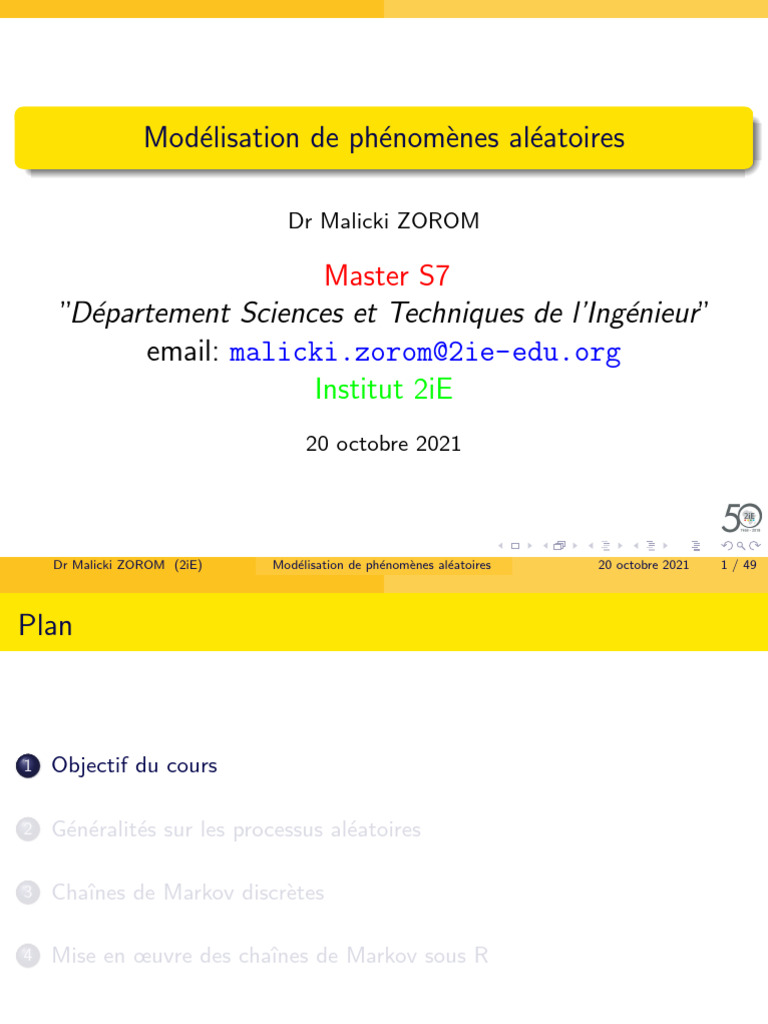Compilation Modelisation Stochastique | PDF