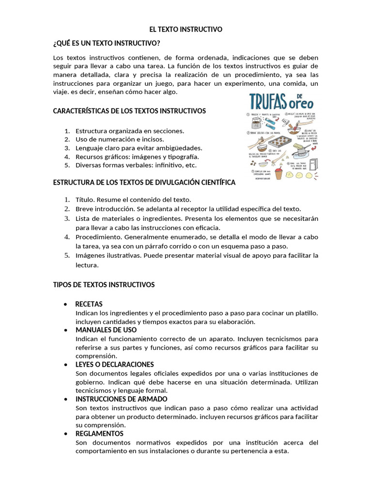 EL TEXTO INSTRUCTIVO | PDF