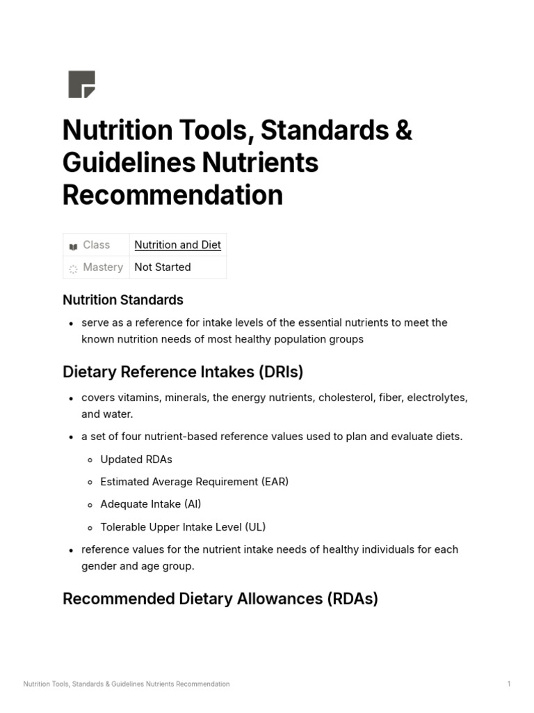 Nutrition_Tools_Standards__Guidelines_Nutrients_Recommendation | PDF