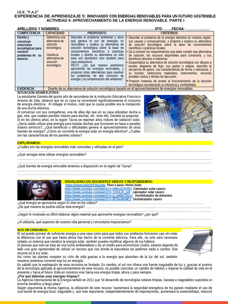 5° UNI 5_ACT 04 parte I diseña | PDF
