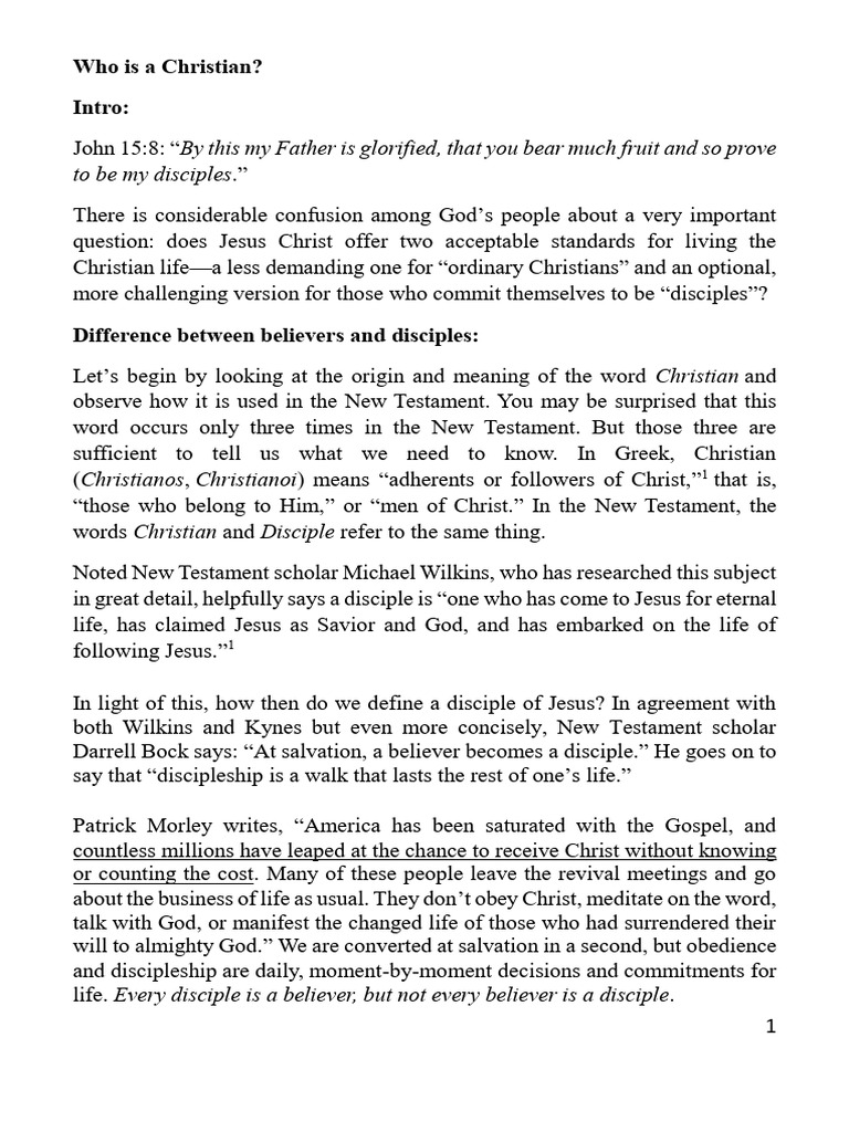 Who Is A Christian? | PDF