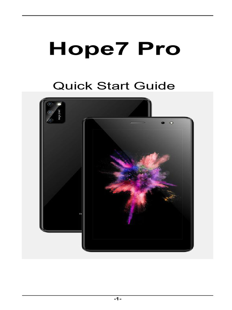 Hope7 Pro Quick Start Guide | PDF