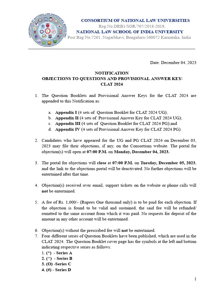 Actual Clat 2024 | PDF