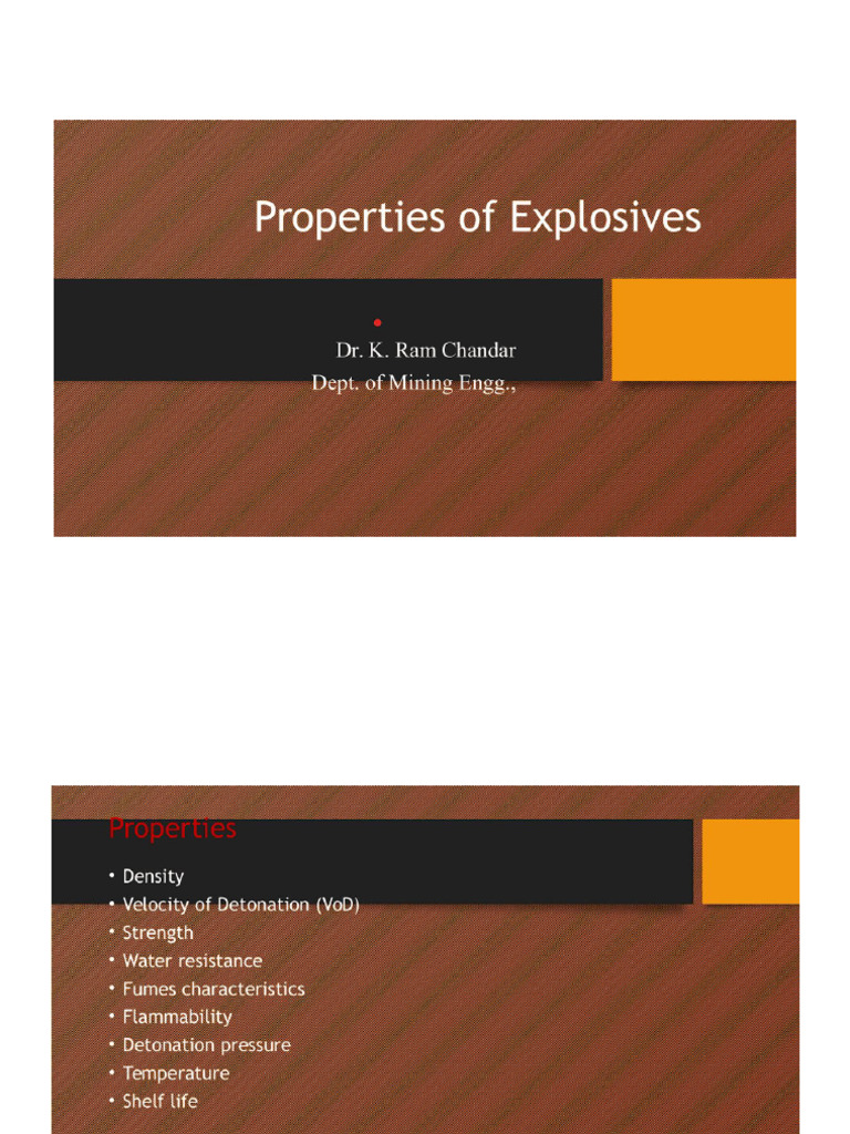 Properties of Explosives | PDF