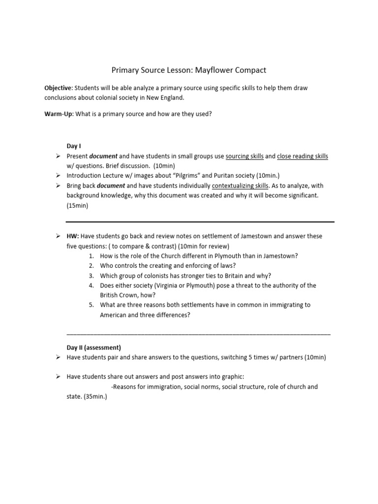 Mayflower Compact PSA | PDF