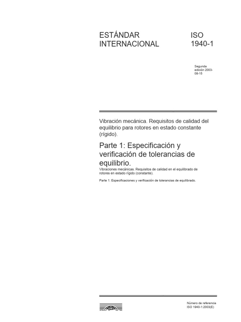 PDF Translate - ISO - 1940-1.pdf - Sider | PDF