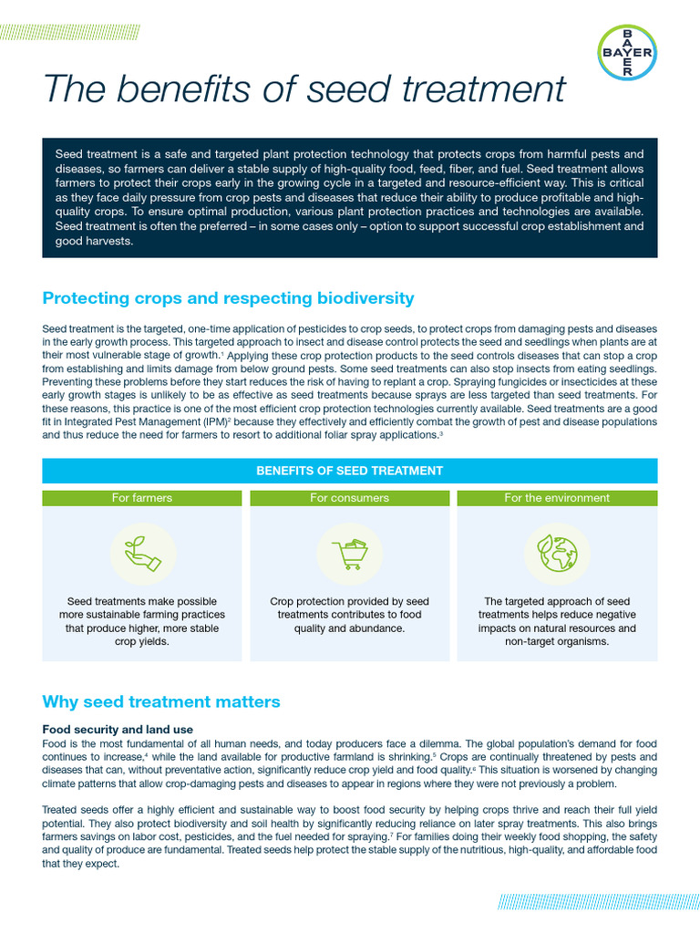 Benefits of Seed Treatment Explained - 2022 | PDF | Pest Control | Wellness