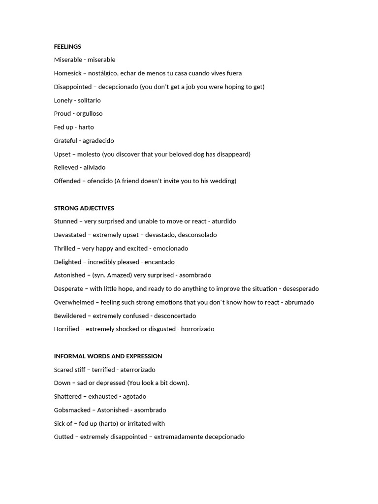 FEELINGS | PDF
