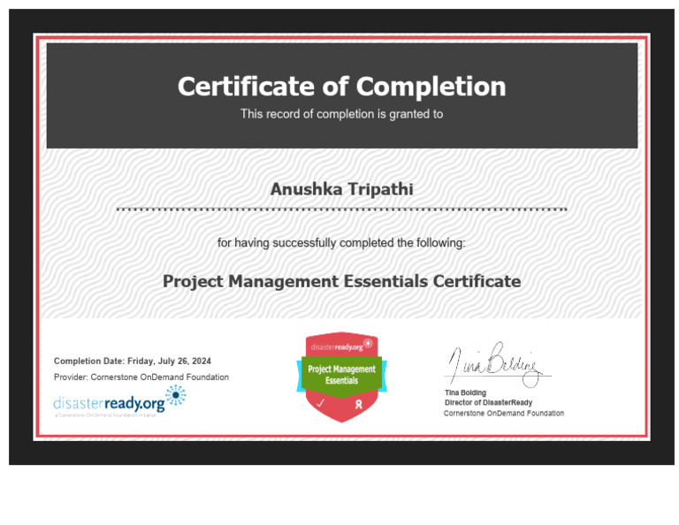 Course Certificate | PDF