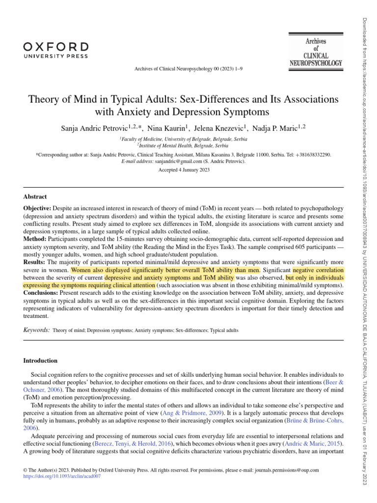 Theory of mind | PDF