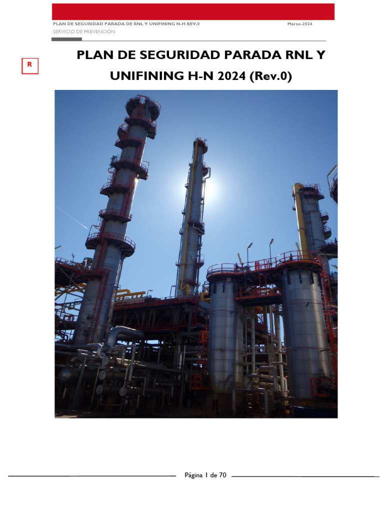 Plan de Seguridad Parada RNL Unifining HN 2024_rev1 | PDF