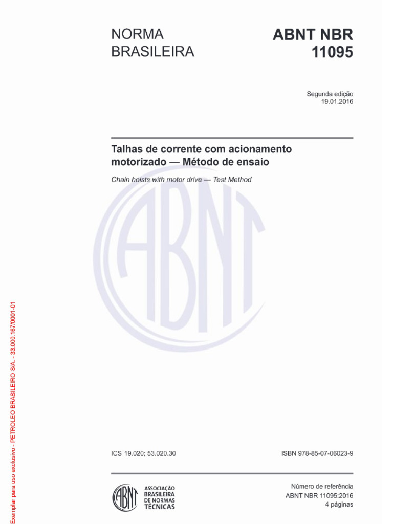 Abnt NBR 11095 2016 | PDF