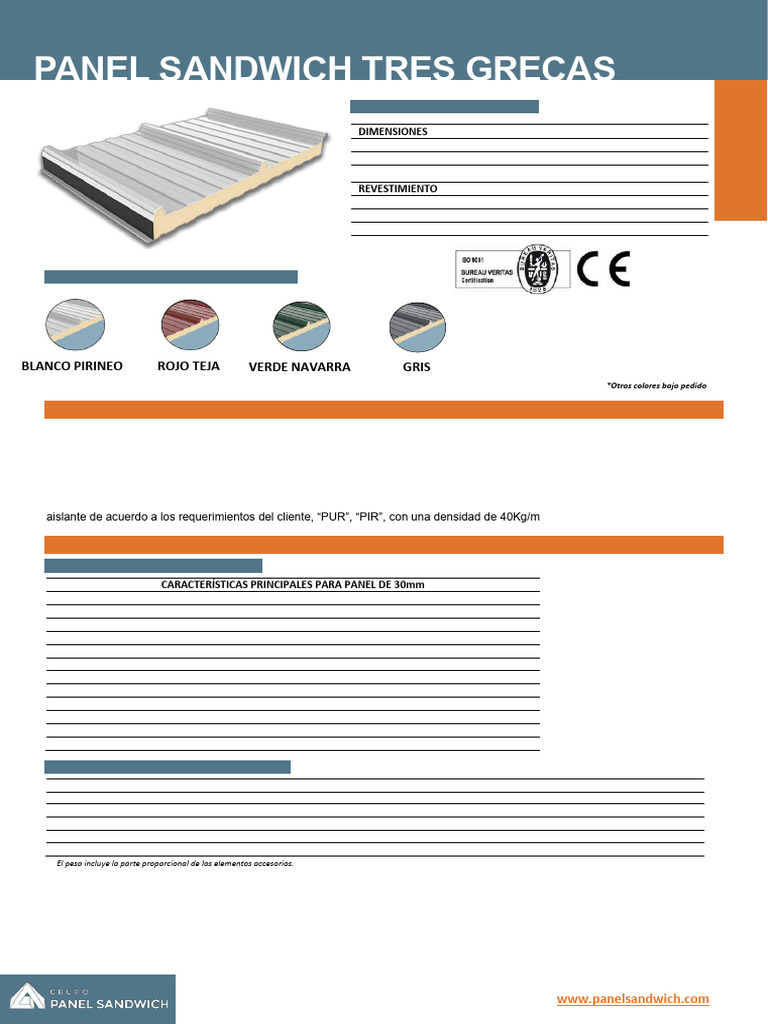 panel-sandwich-3-grecas FICHA TECNICA PANEL CUBIERTA | PDF