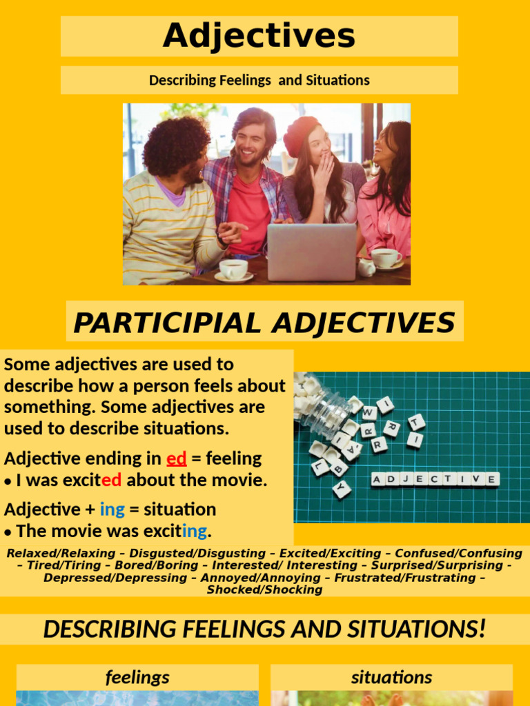 Adjectives - Feelings - Situations | PDF