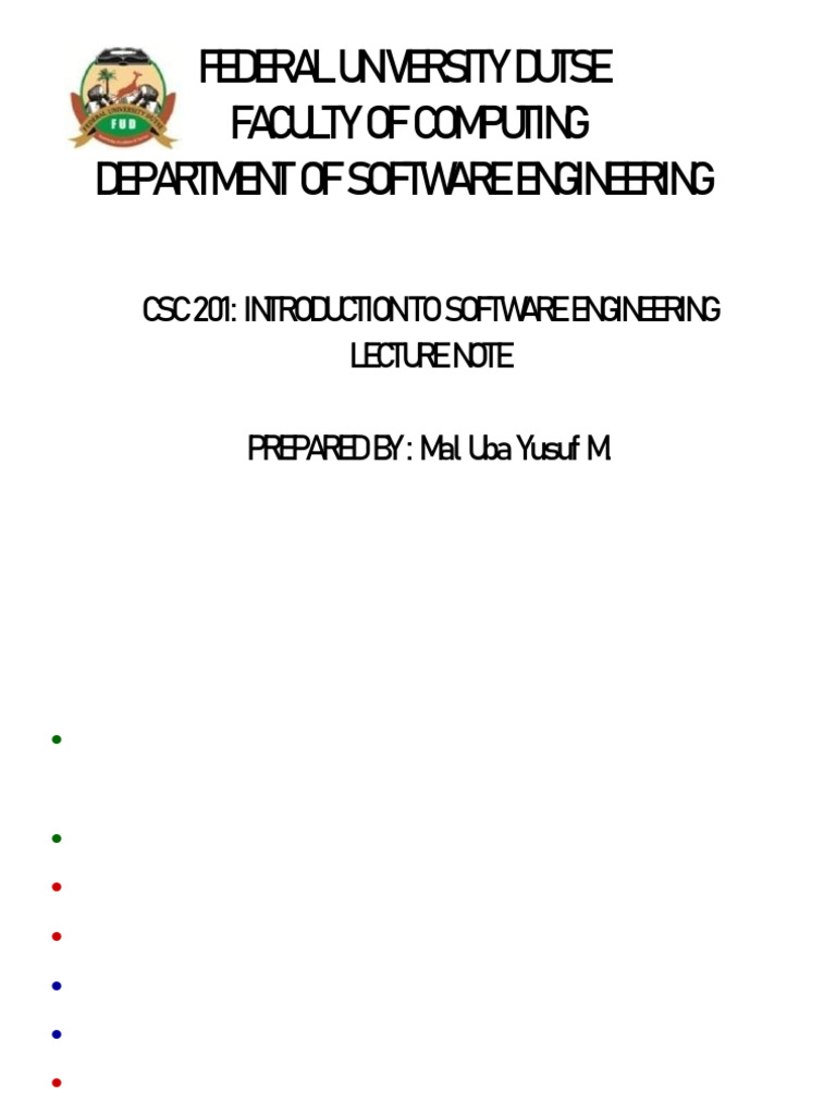 CSE201-intro To SE | PDF