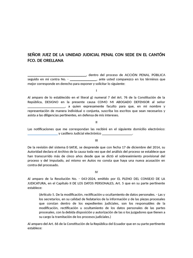Solicitud Ocultamiento de Datos Satje | PDF