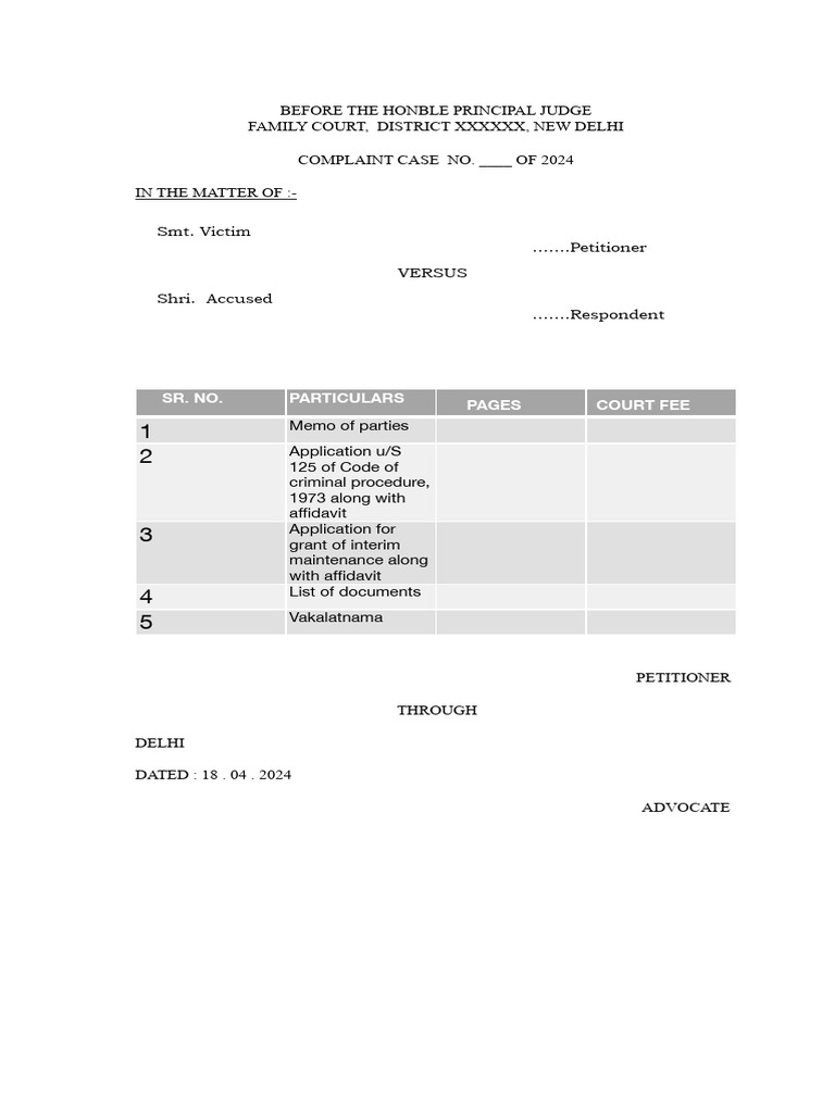 Sec.125 Petition Draft | PDF | Affidavit | Law