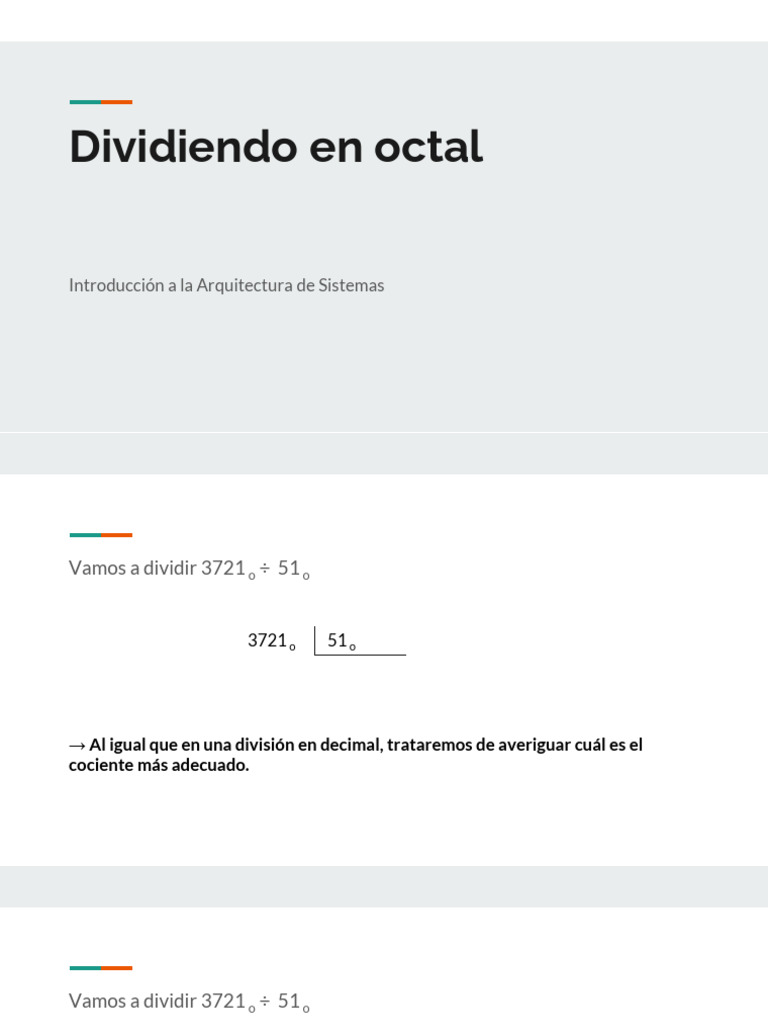 2 Division en Octal | PDF