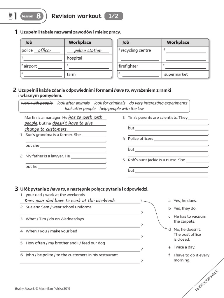 Brainy Kl6 TRF Unit 1 Lesson 8 | PDF