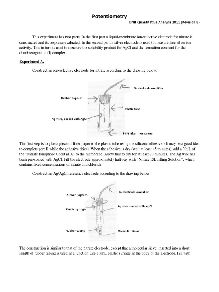Potentiometry 2011 | PDF | Silver | Physical Chemistry
